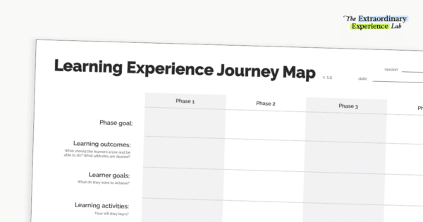 Learning Experience Journey Map | The Extraordinary Experience Lab